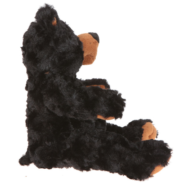 9" Plush Long Fur Black Bear - Teddy Bears - Plush Toys - All Products